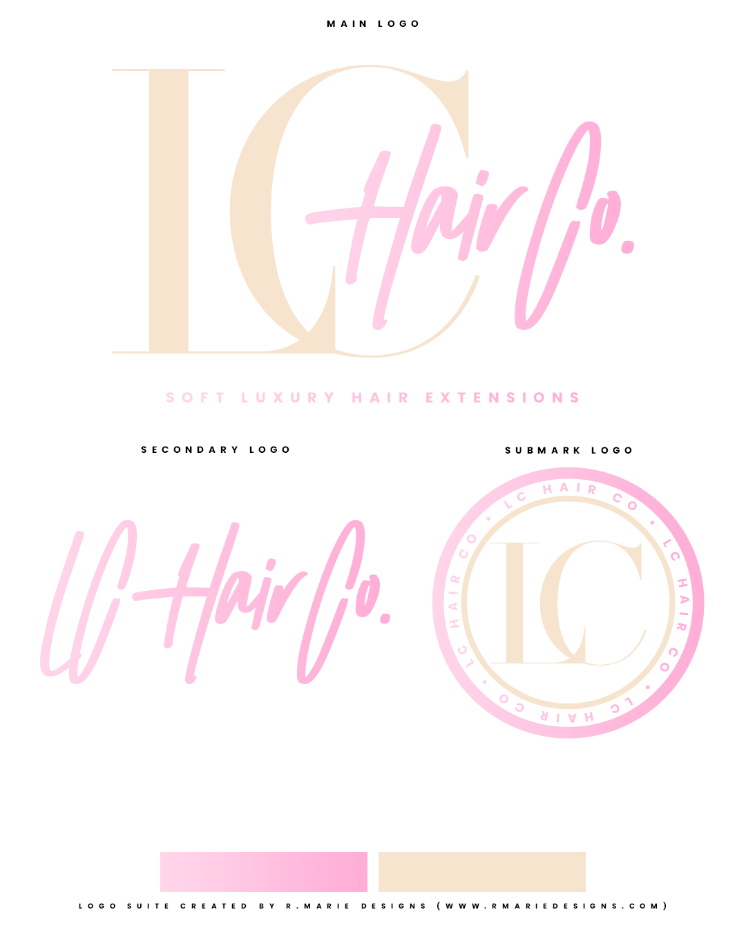 Logo Suite (Main Logo, Secondary Logo, Submark Logo) – R.Marie Designs
